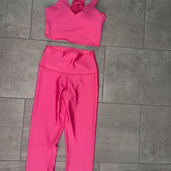 ALO Yoga | Pants & Jumpsuits | Pink Alo Set Never Worn Outfits Athletic ...